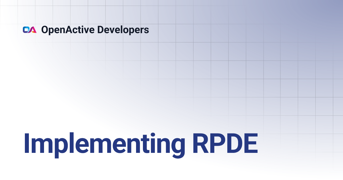 Implementing RPDE | OpenActive Developers