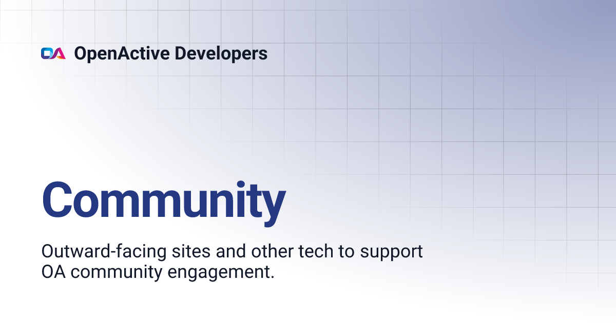 Community | OpenActive Developers